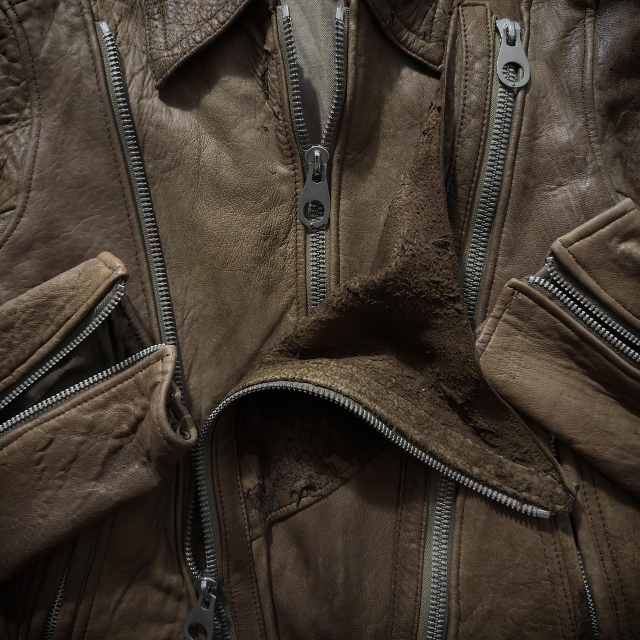 Miharayasuhiro AW05 Distressed Sheepskin Leather... | Depop