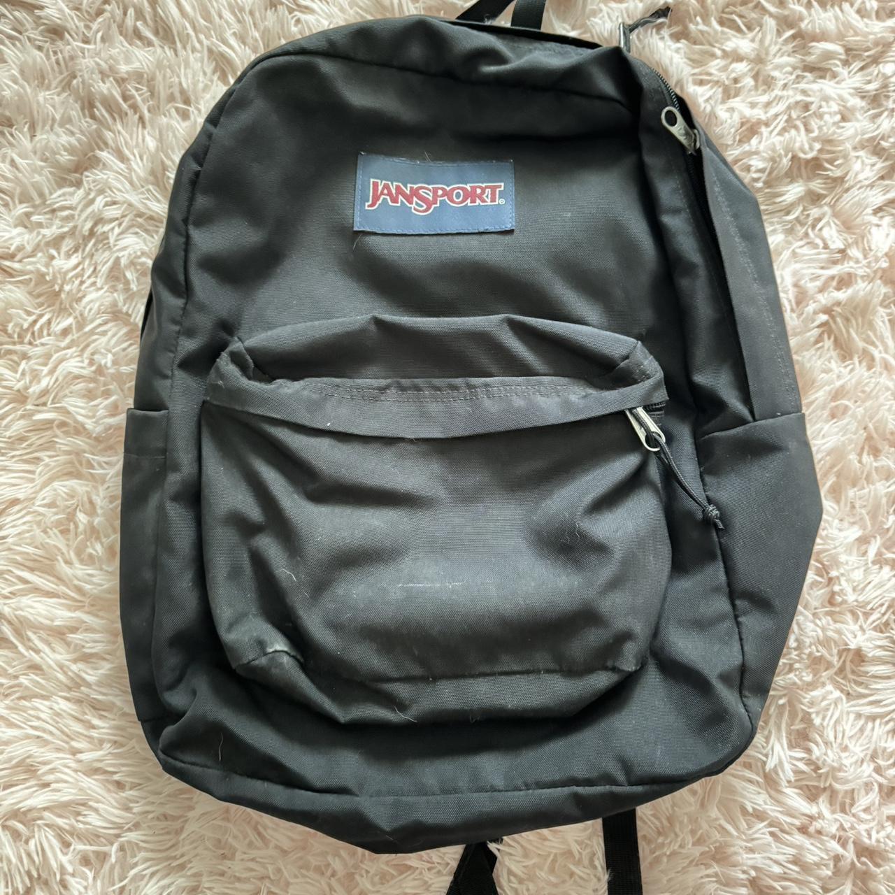 Black Jansport backpack #schoolbag - Depop
