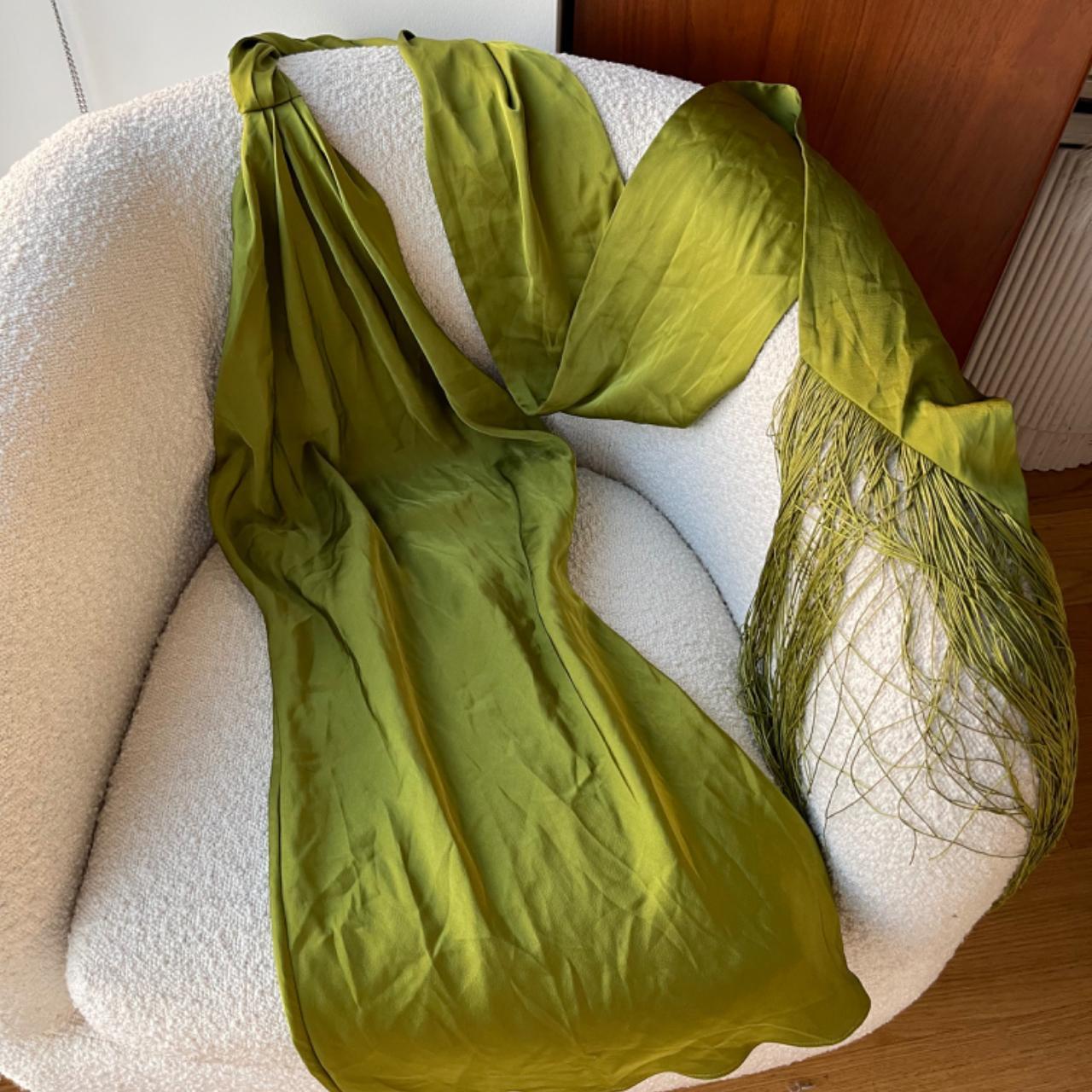 Serafia Dress Green by RAT&BOA Cowl back - Depop