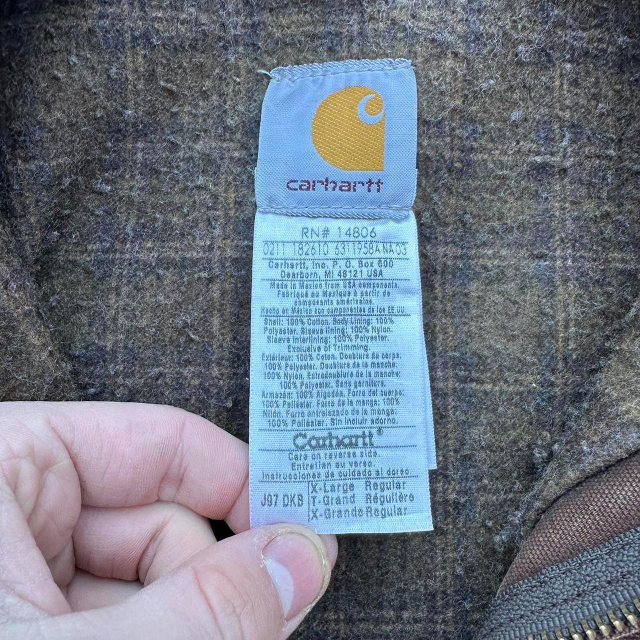 Faded brown Carhartt Detroit J97 DKB boxy fit... | Depop