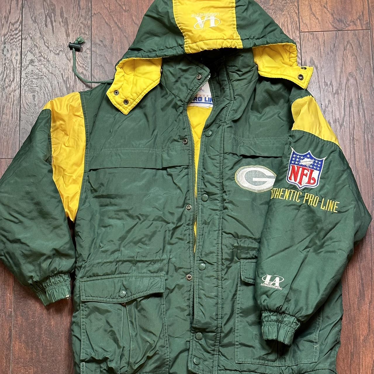 NFL Men's Green and Yellow Jacket | Depop