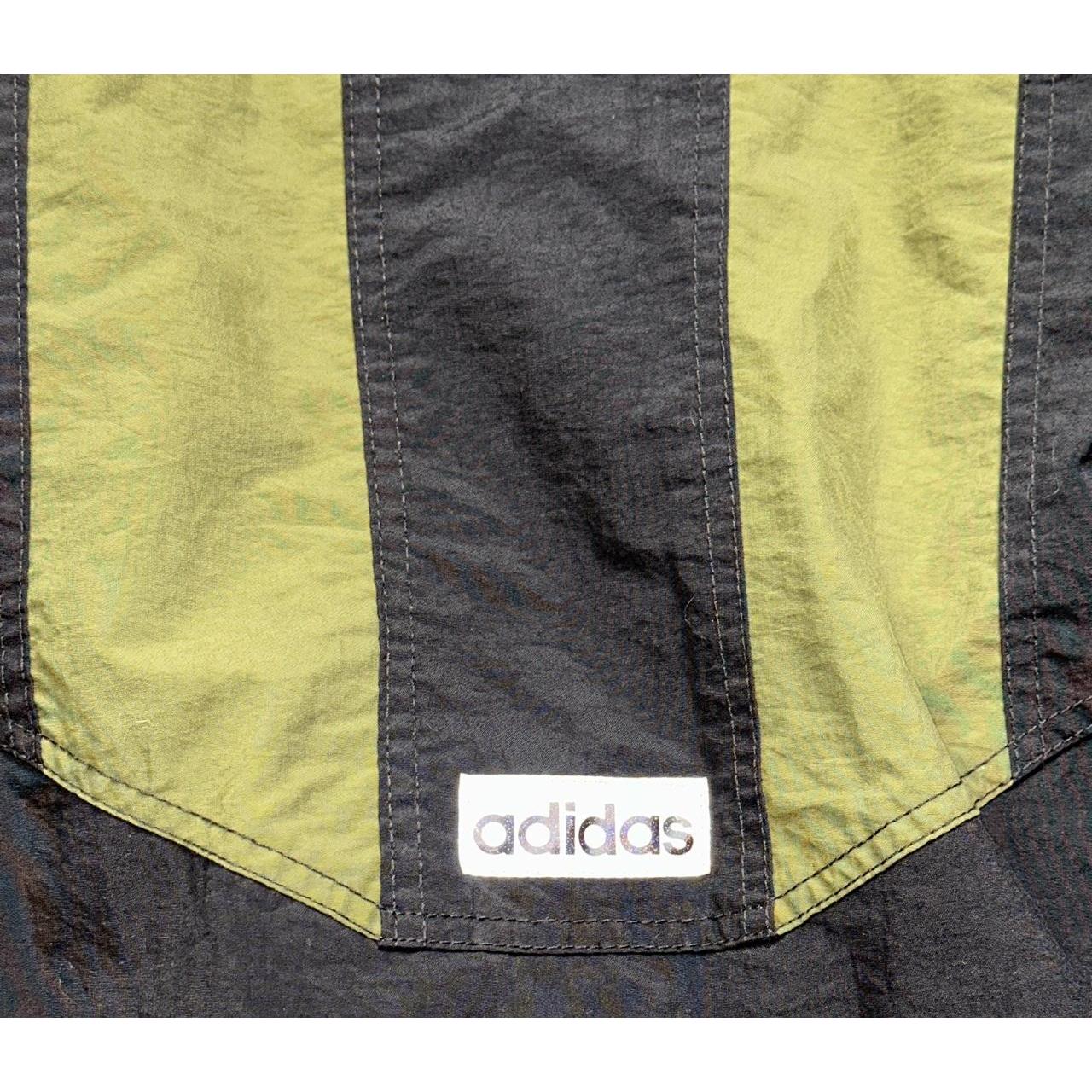 3M Adidas heavy zip-up windbreaker jacket Black/... - Depop