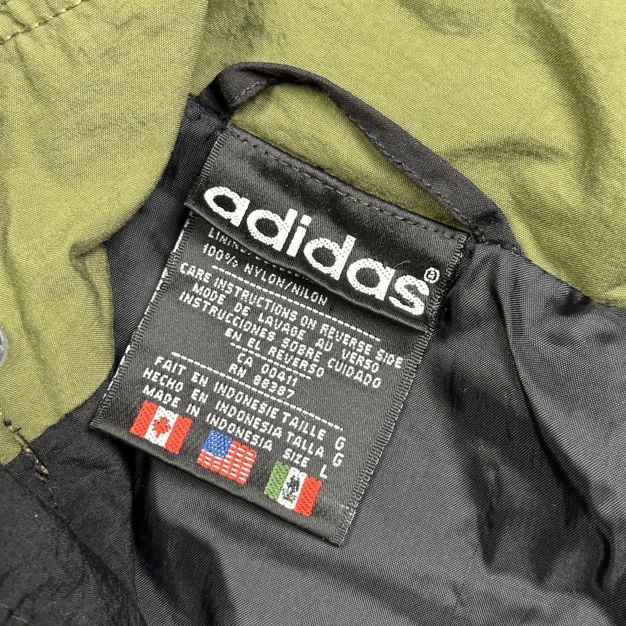 3M Adidas heavy zip-up windbreaker jacket Black/... - Depop