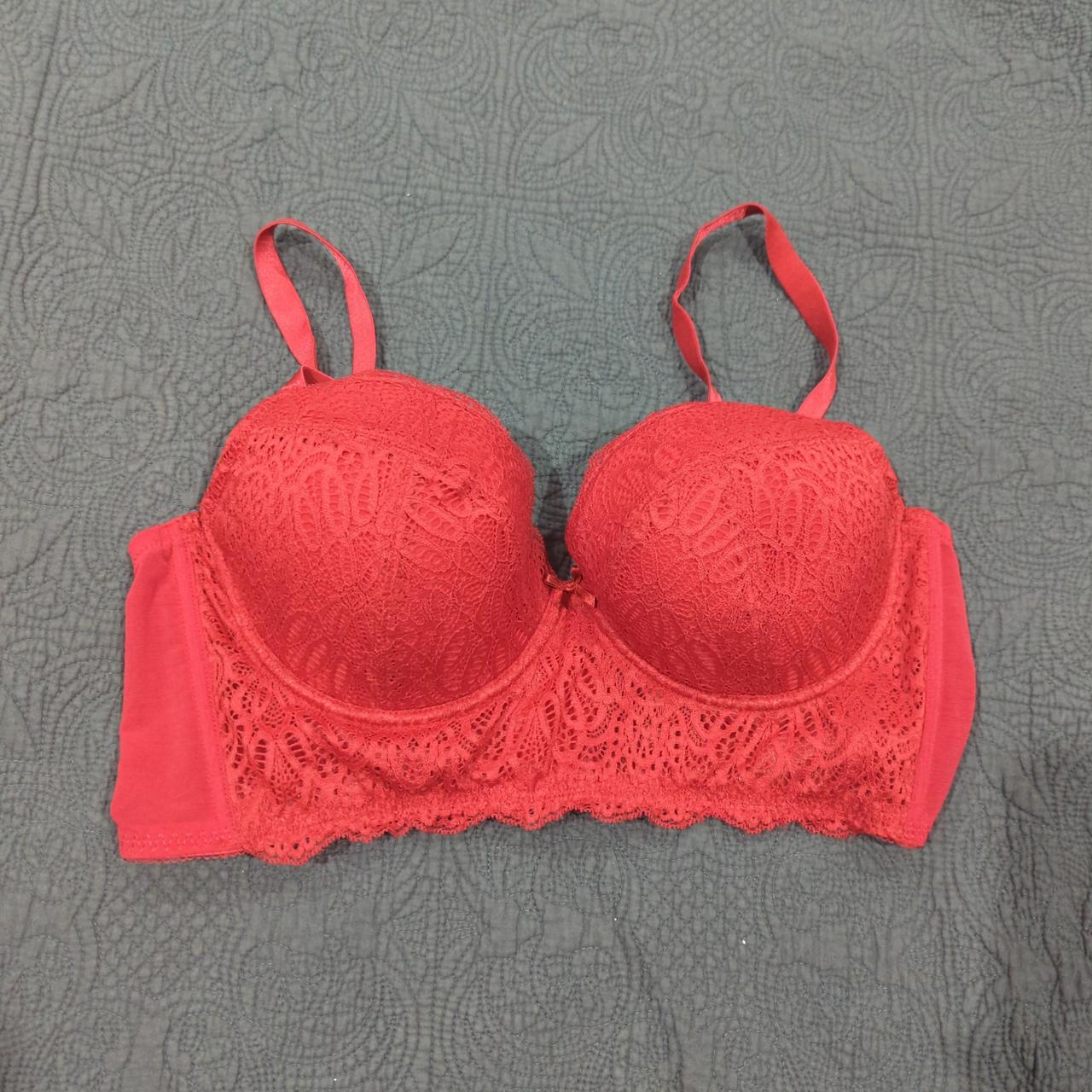 New Look lace red bra Size: 40D Never worn just... - Depop