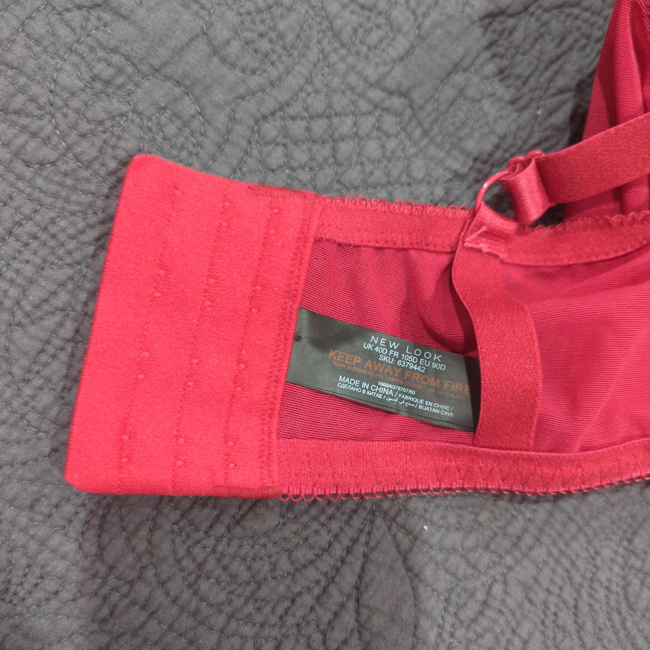 New Look lace red bra Size: 40D Never worn just... - Depop