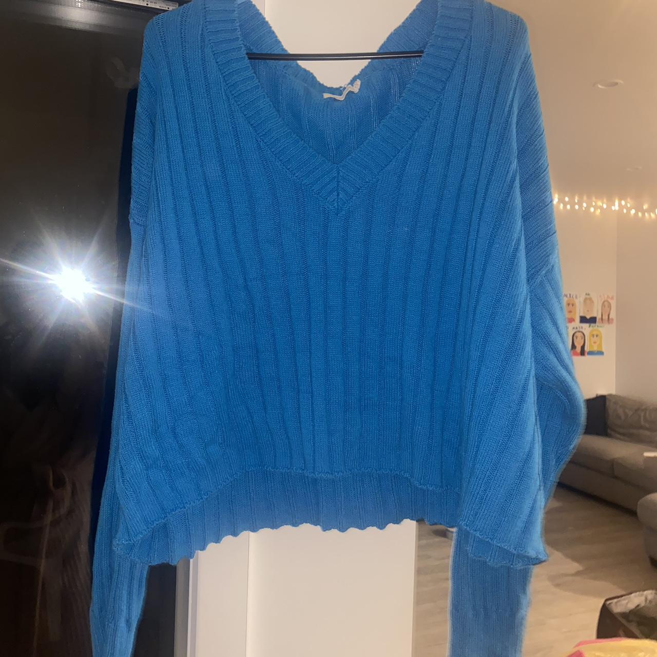 Blue knit top glassons - Depop