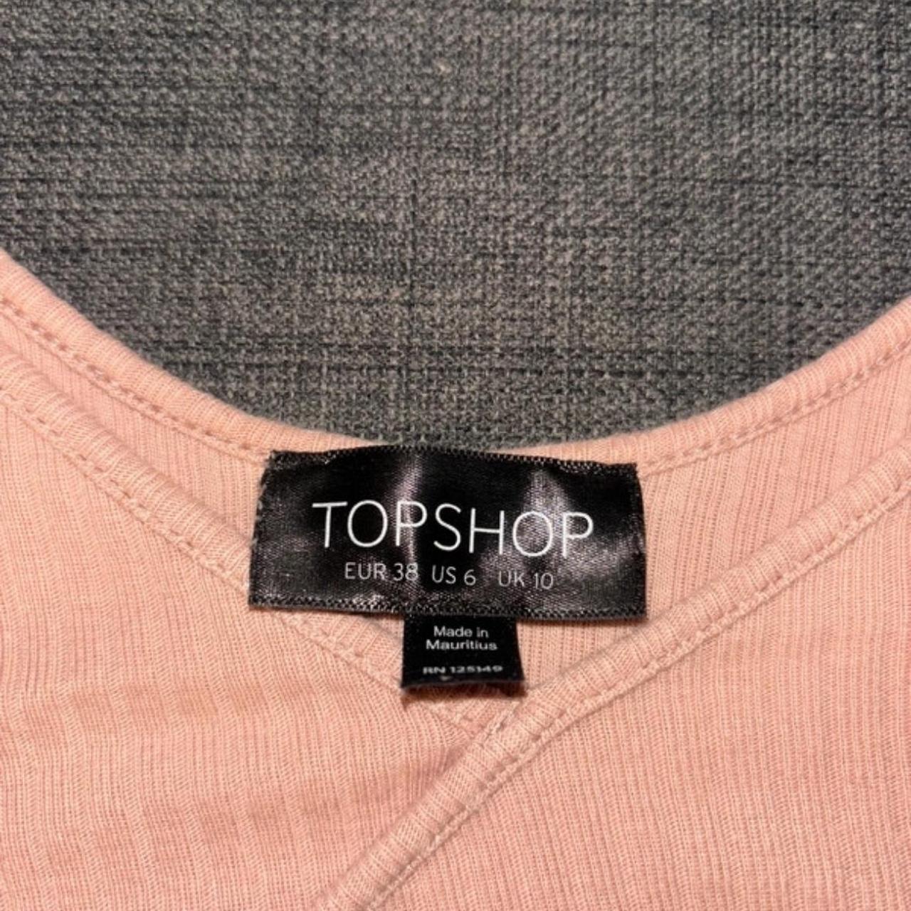Topshop crop top in baby pink/ rose. UK size 10. - Depop