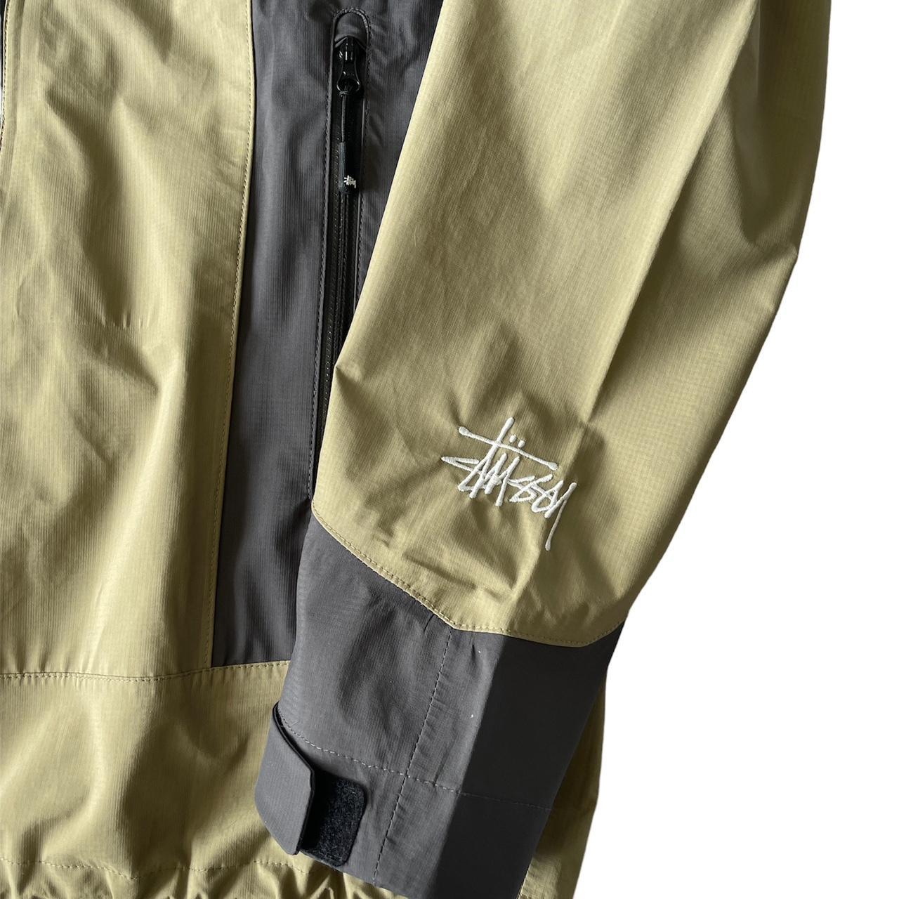 Stussy Taped Seam Rail Rain shell Jacket beige grey... - Depop