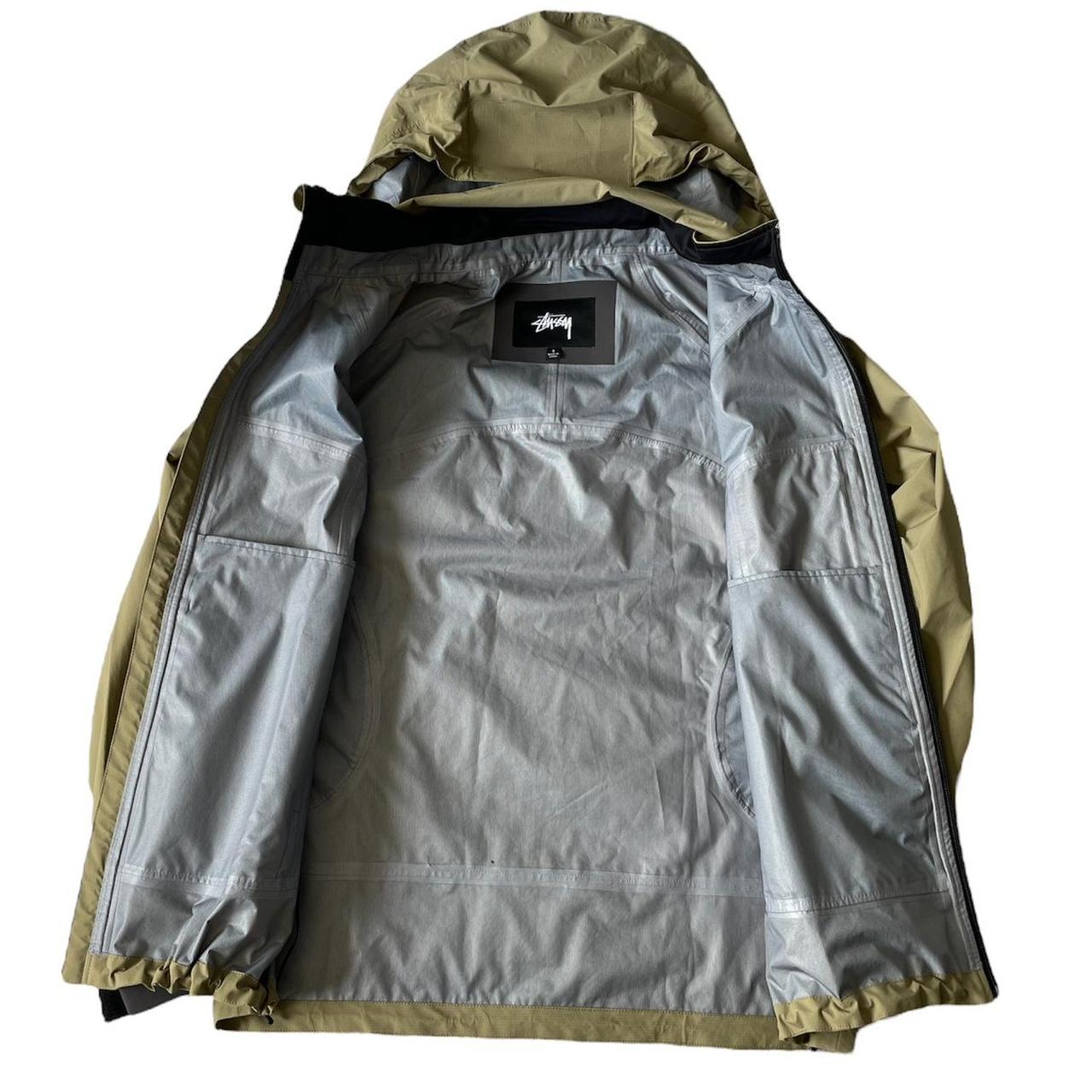 Stussy Taped Seam Rail Rain shell Jacket beige grey... - Depop