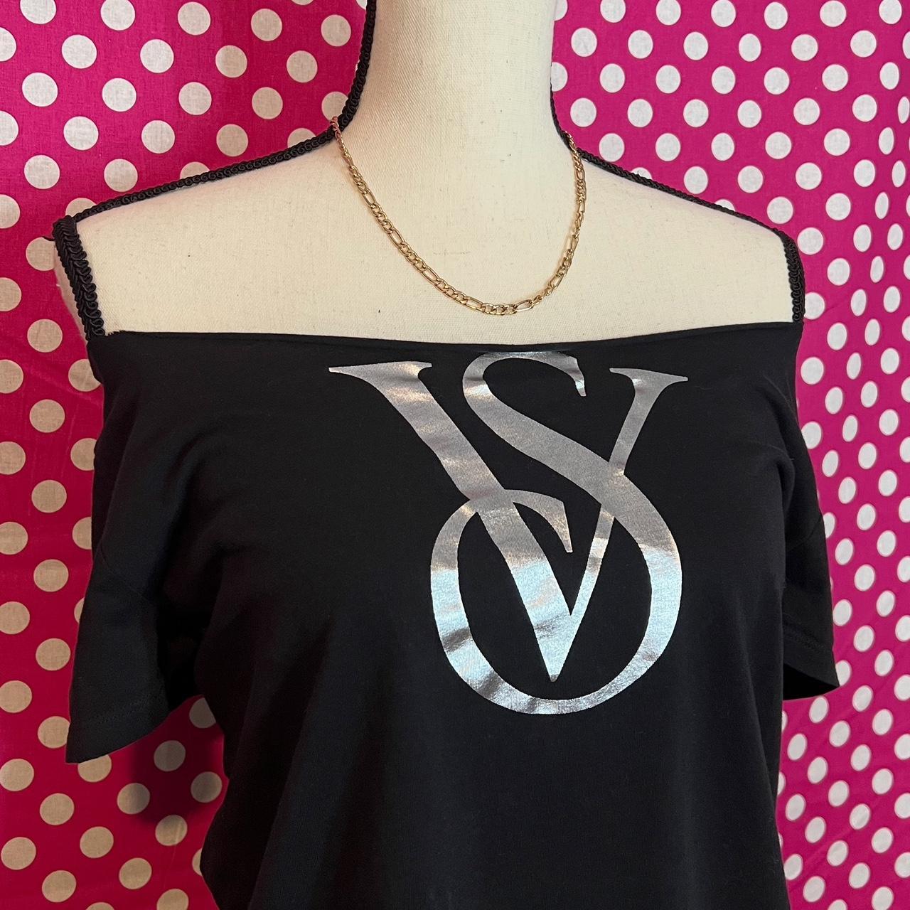 Victoria’s Secret Off The Shoulder Tshirt🖤 • short... | Depop