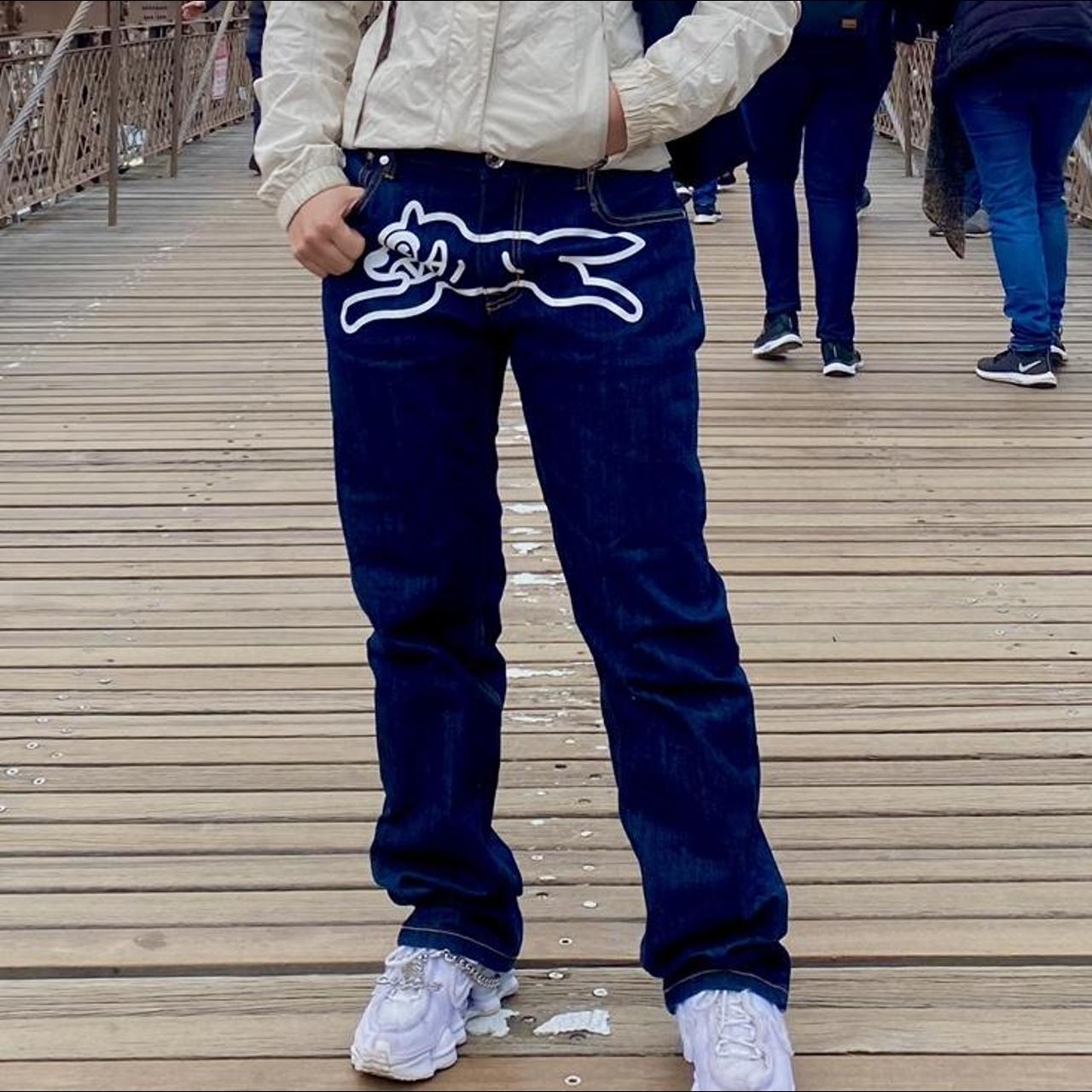 Billionaire boys club ice cream running dog jeans in... - Depop