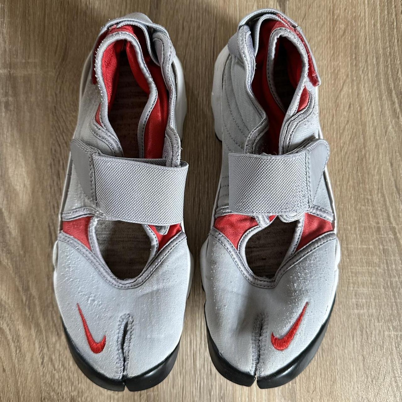 Nike air rift tabi split toe grey red from... - Depop