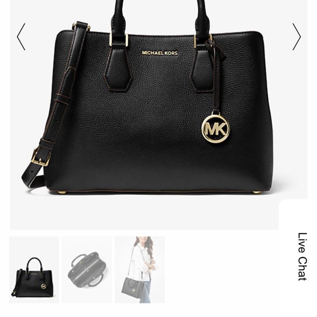 Michael Kors Camille Large Pebbled Leather Satchel... - Depop