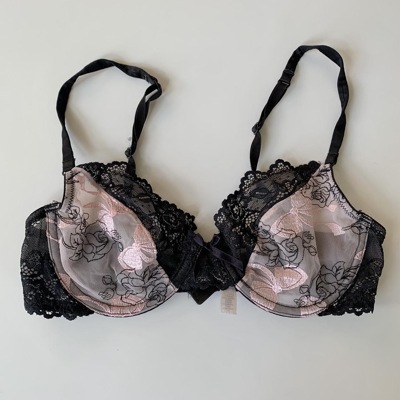 ♡coquette bow embroidered bra♡ dainty mesh & lace... - Depop
