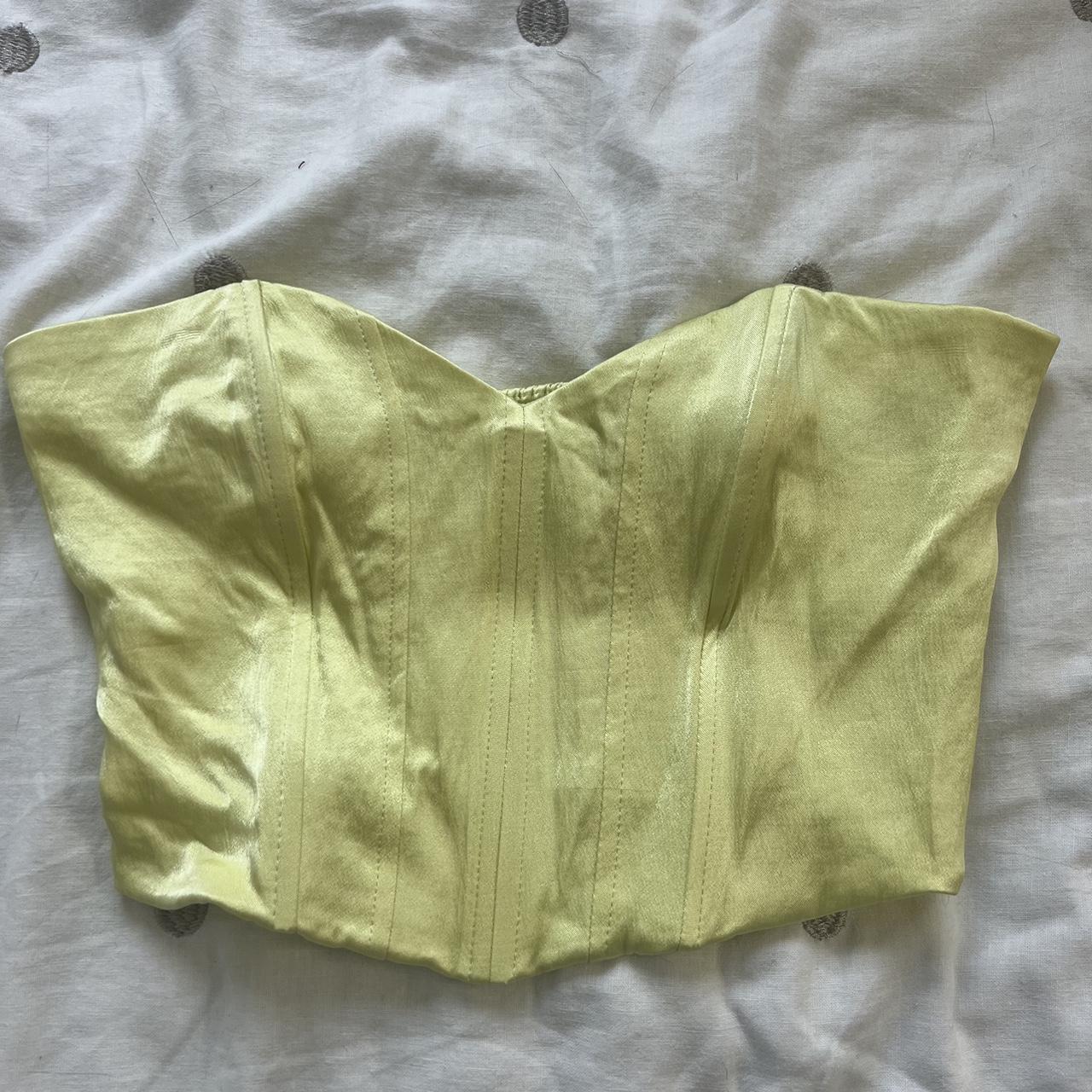 Citrus yellow corset top Brand: ZARA Size: S RRP:... - Depop