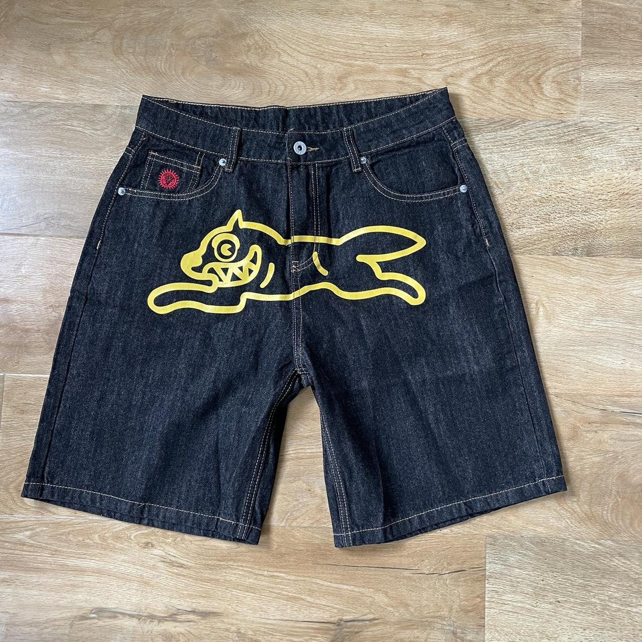 ICE CREAM BBC RUNNING DOG DENIM SHORTS JORTS... - Depop