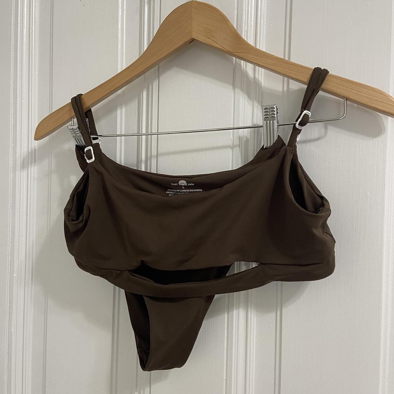 Toast cut out bikini set Espresso Top is large... - Depop