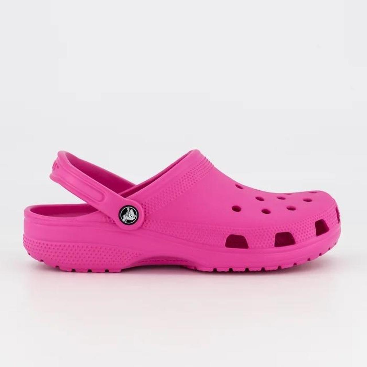 Hot Pink Crocs - worn once In perfect condition!... - Depop