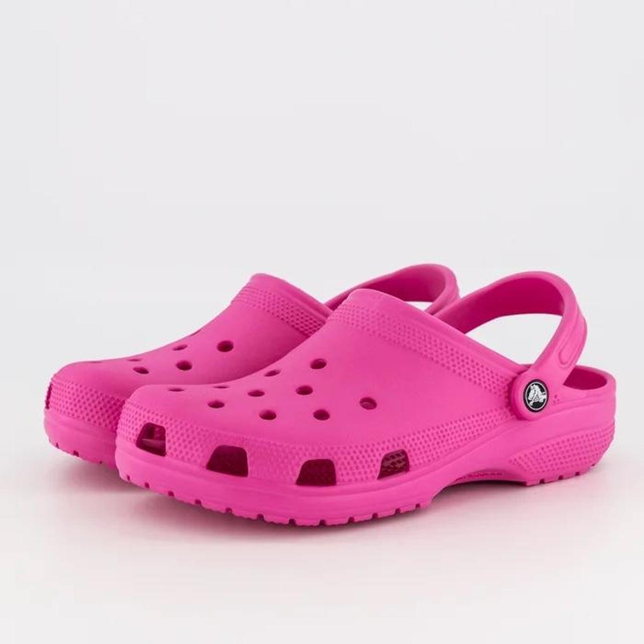 Hot Pink Crocs - worn once In perfect condition!... - Depop