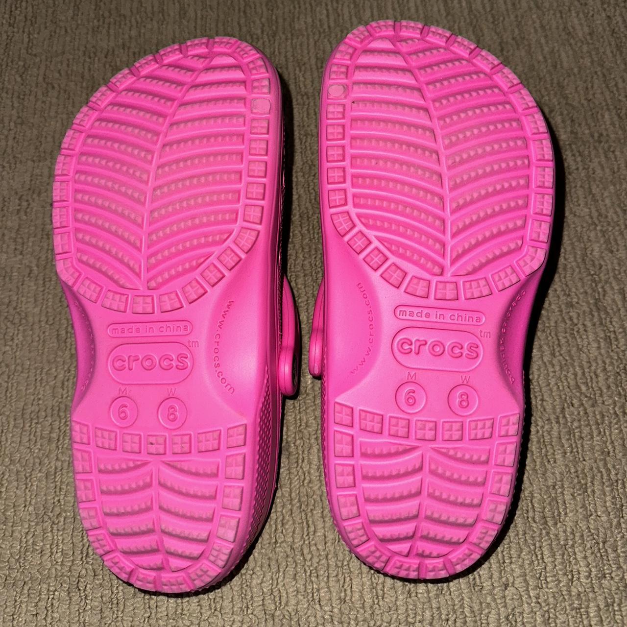 Hot Pink Crocs - worn once In perfect condition!... - Depop