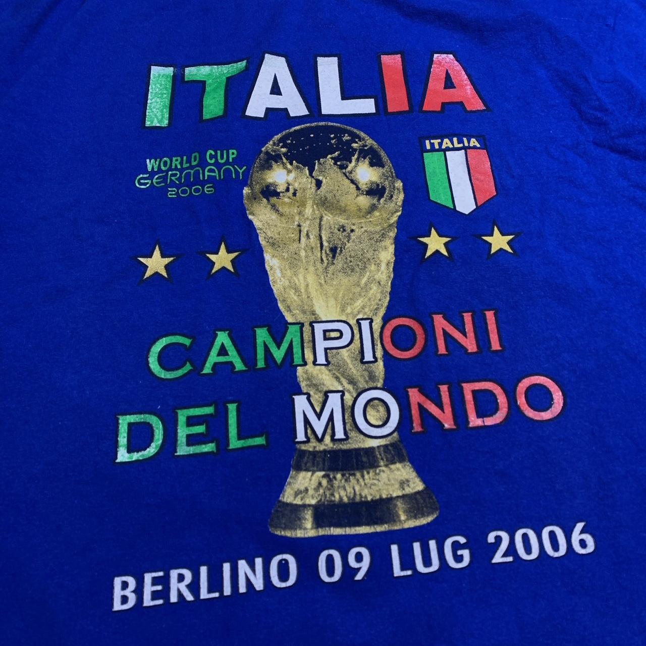 ITALIA BLUE FOOTBALL TOP Italy italia football... - Depop
