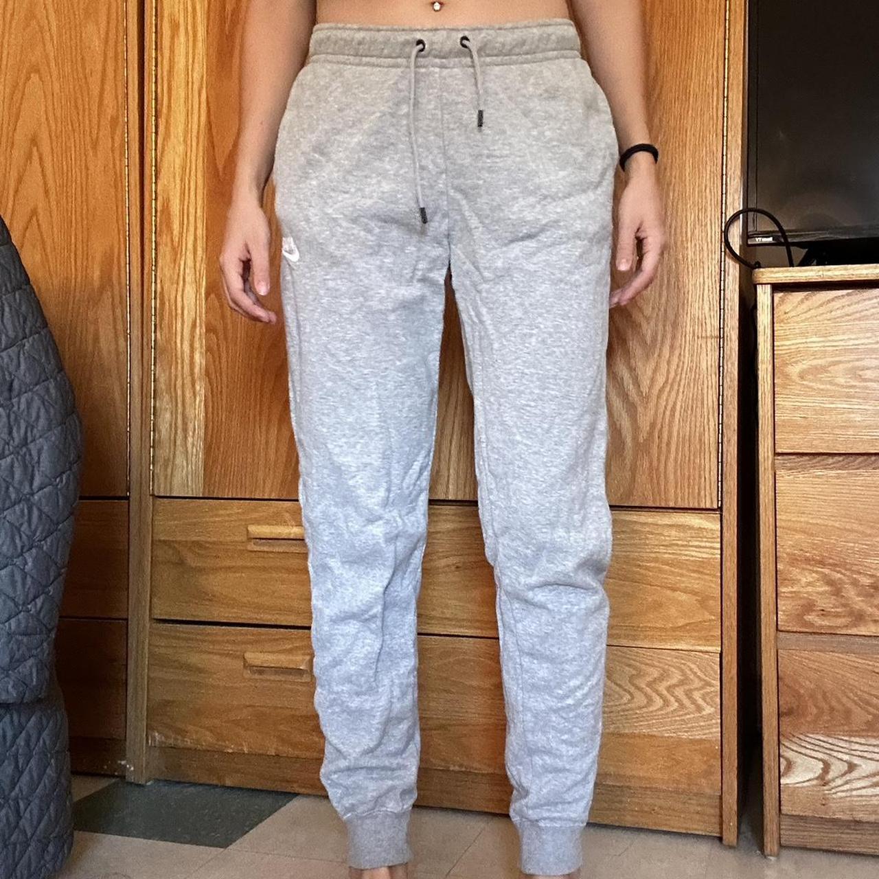 Gray Nike sweatpants Jogger cuff bottoms - Depop