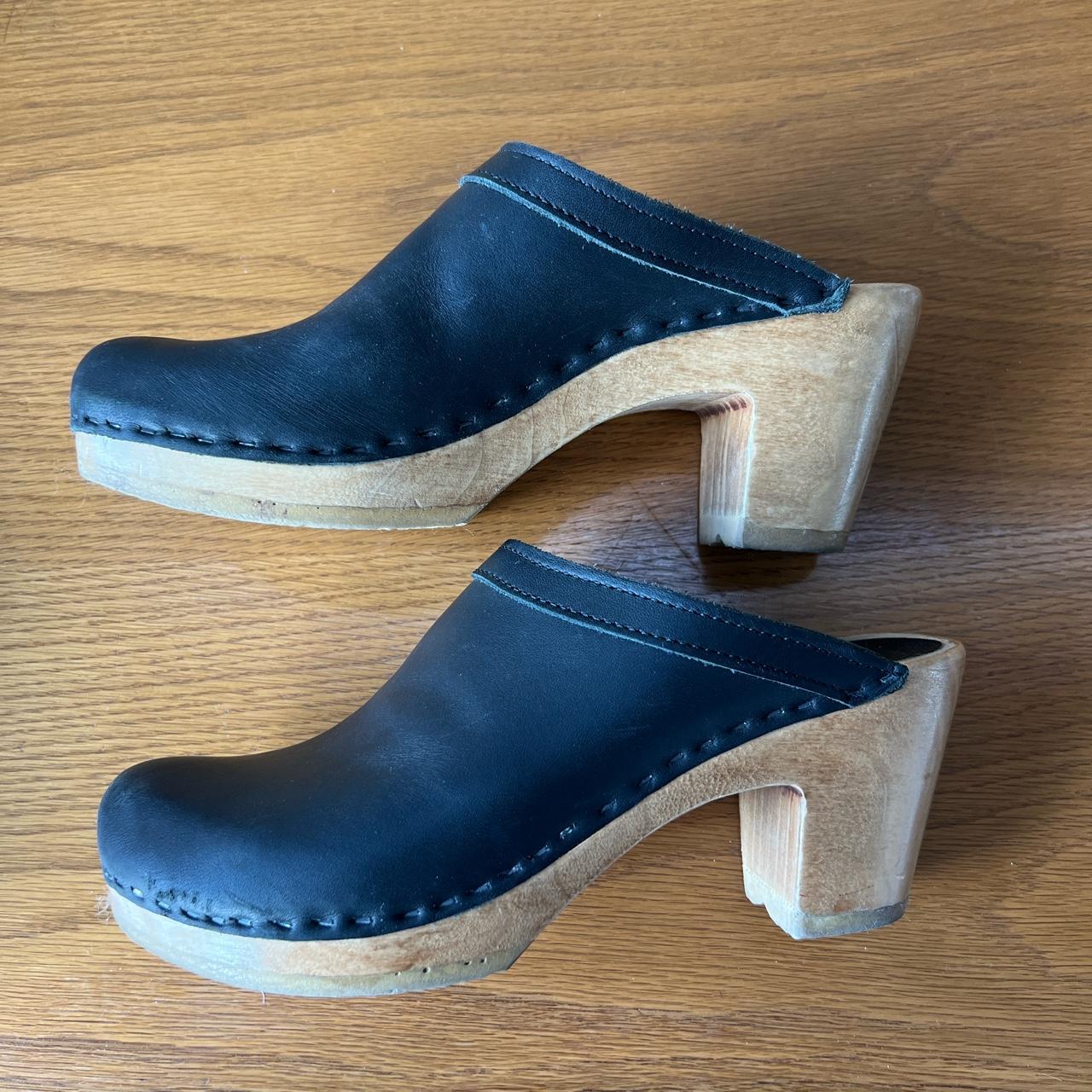 No. 6 clogs! High heeled black clogs from the iconic... - Depop