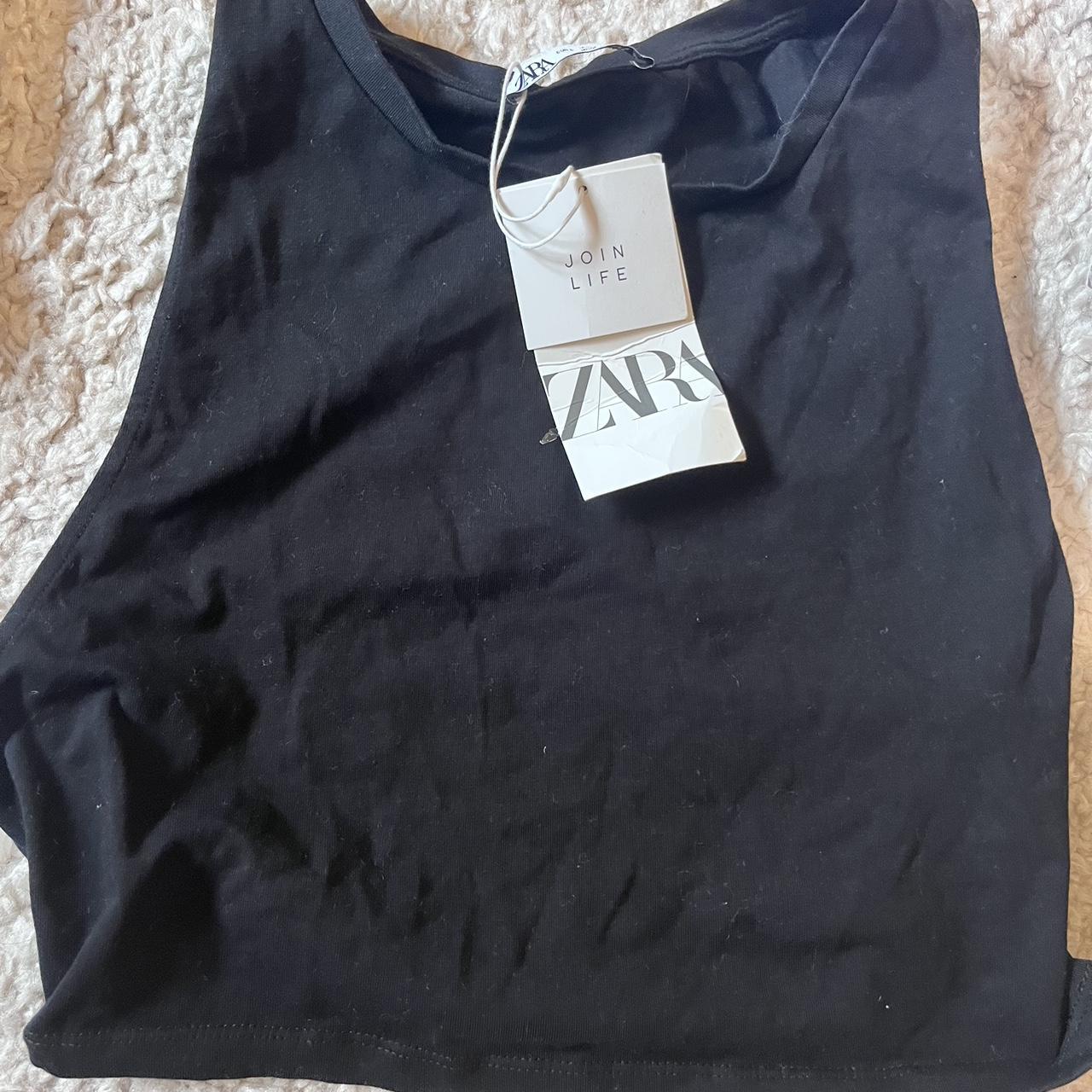 Zara basic black tank. Great for a basic styling... - Depop
