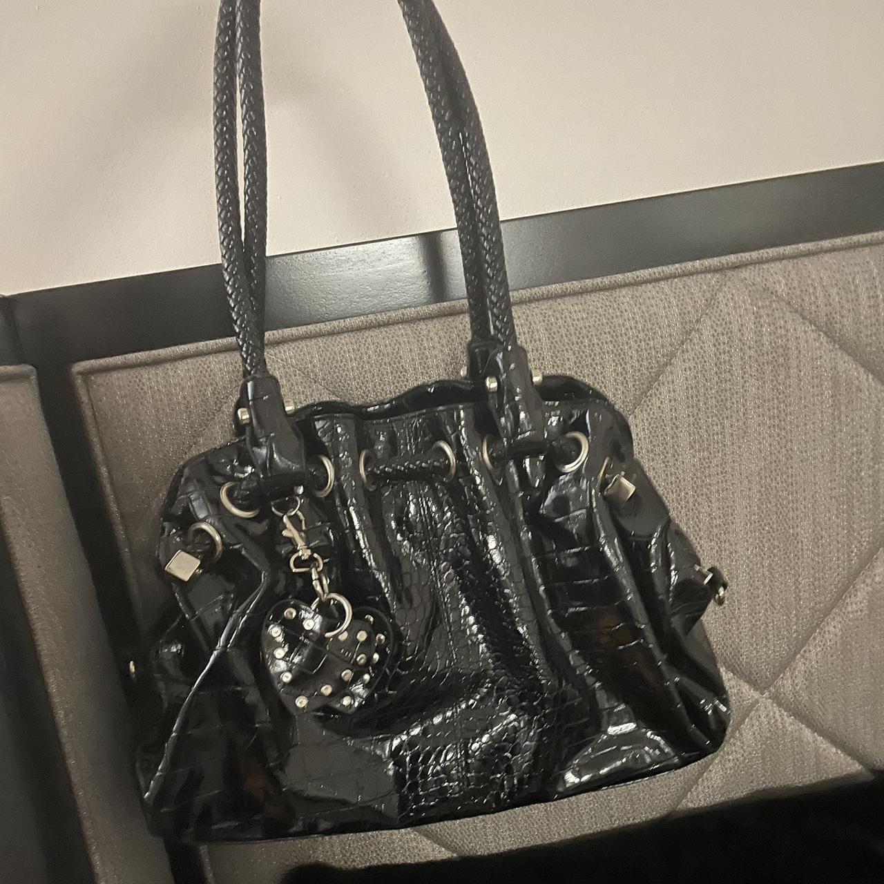 black 2000s bag purse perfect condition y2k... - Depop