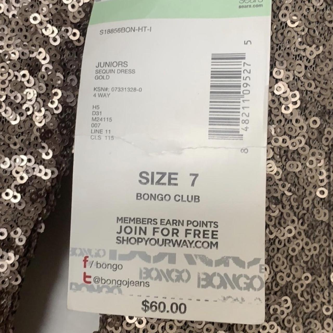 BONGO Women's Gold Dress | Depop