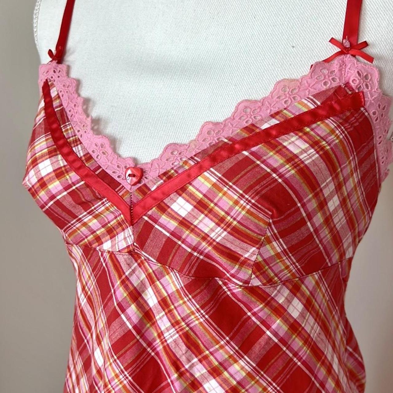 Victoria's Secret Women's Red And Pink Dress | Depop