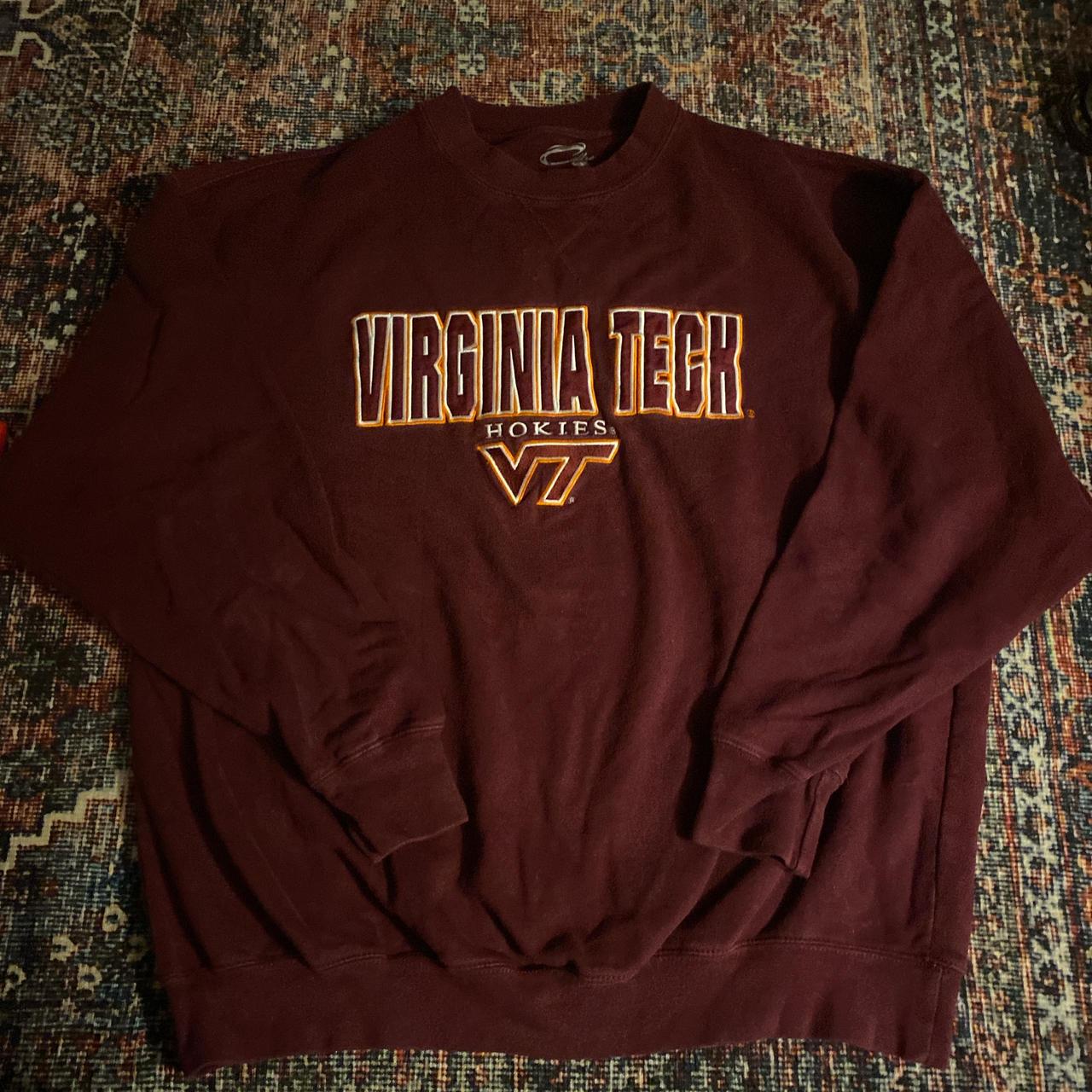 Exbroidered Virginia Tech crew neck XL | Depop