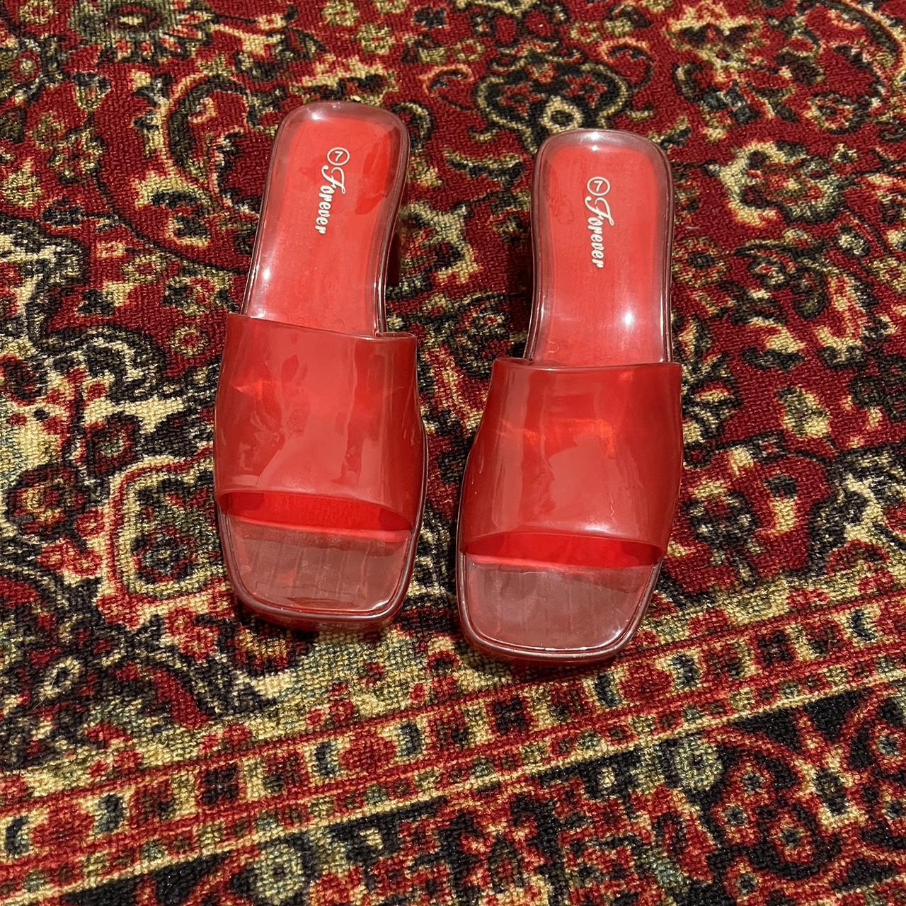 Women's Red Slides | Depop