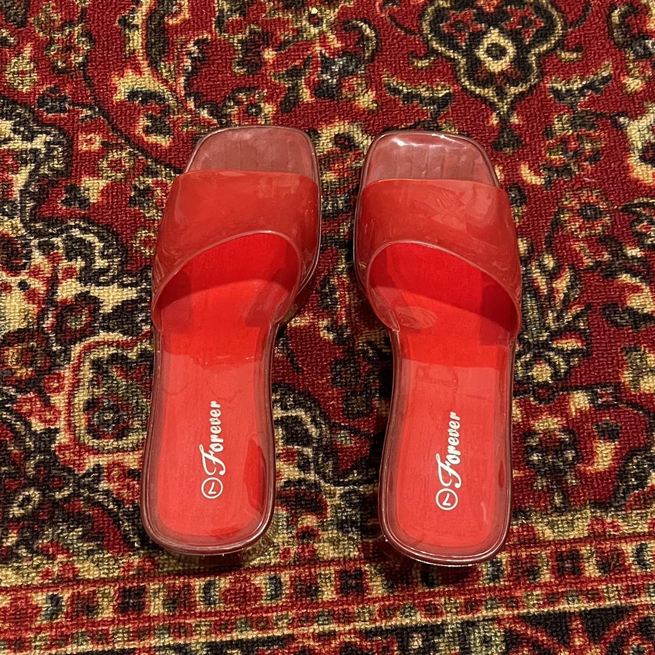Women's Red Slides | Depop