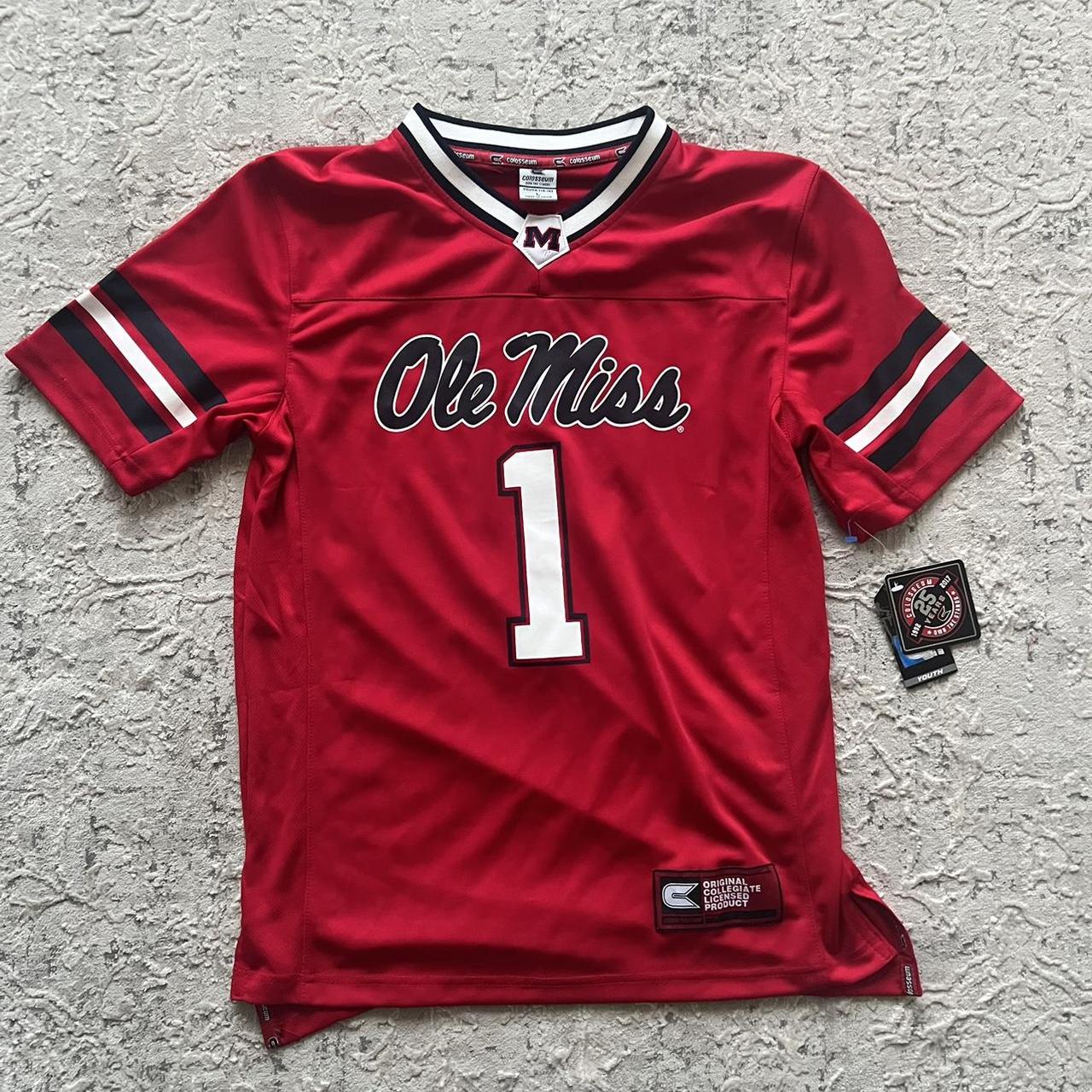 Ole Miss red jersey Brand new Youth large Great... - Depop