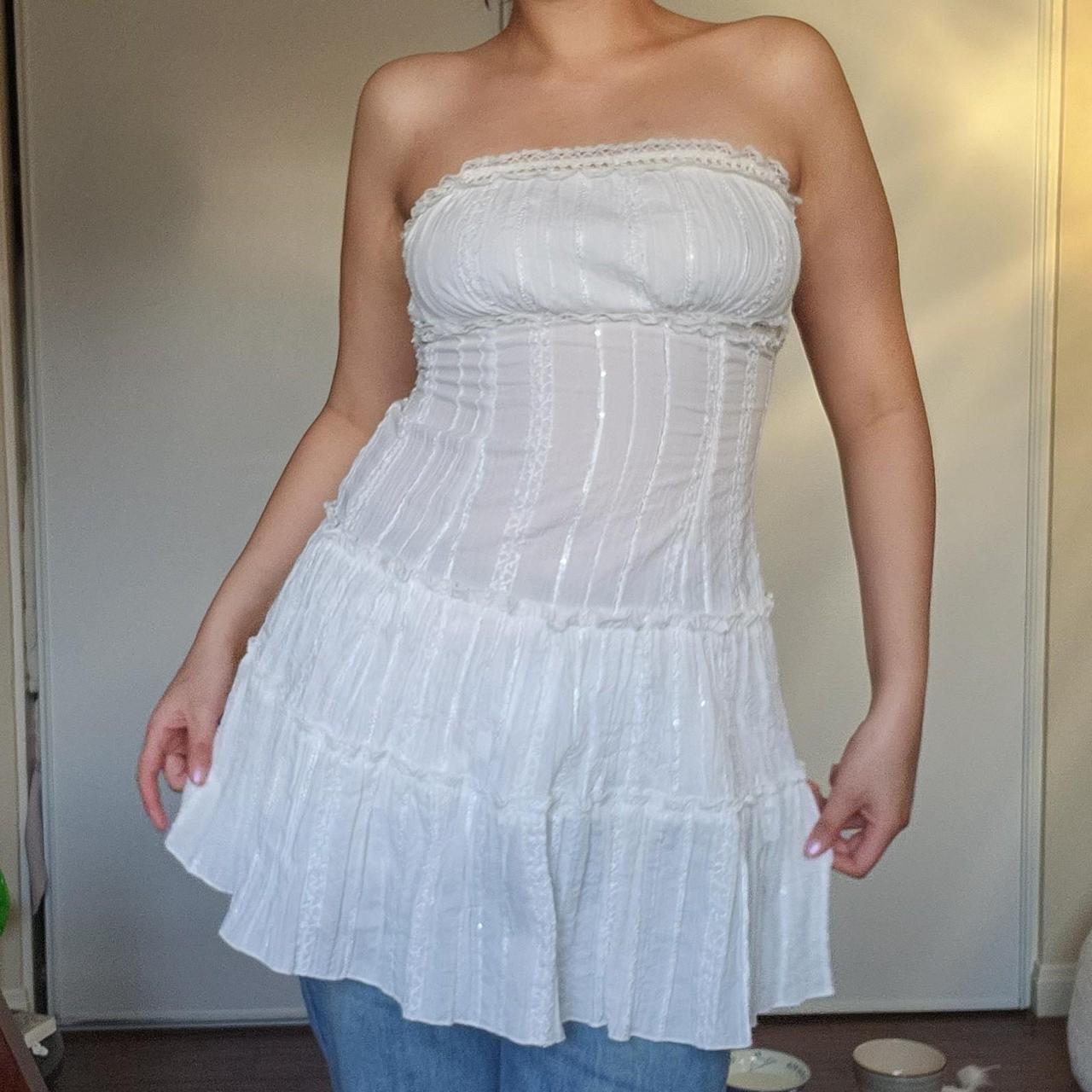 2k styled white angelic top/dress White top/dress... - Depop