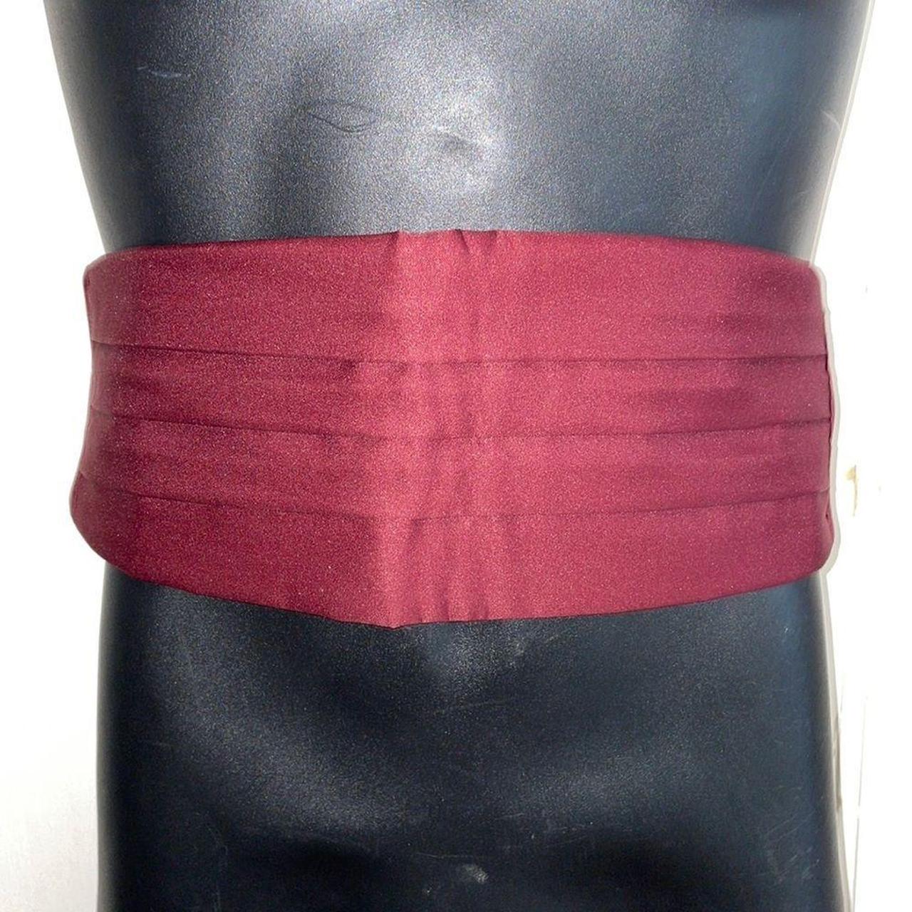 Maroon satin cummerbund Excellent condition... - Depop