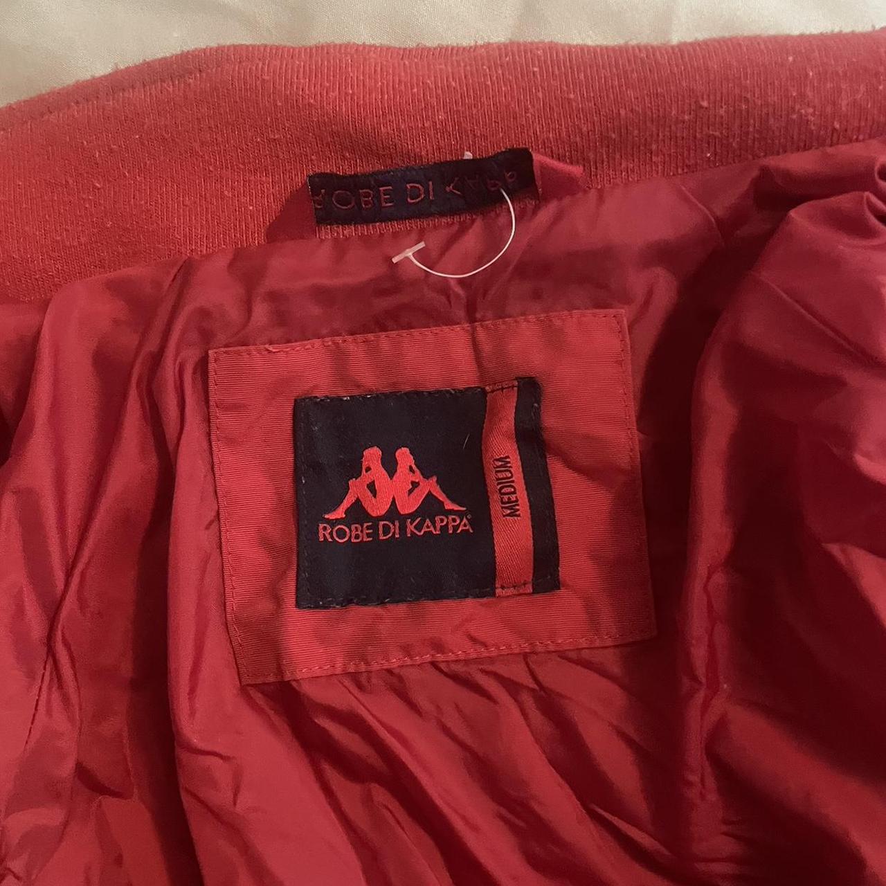 Red Kappa vintage bomber jacket. Very good... - Depop