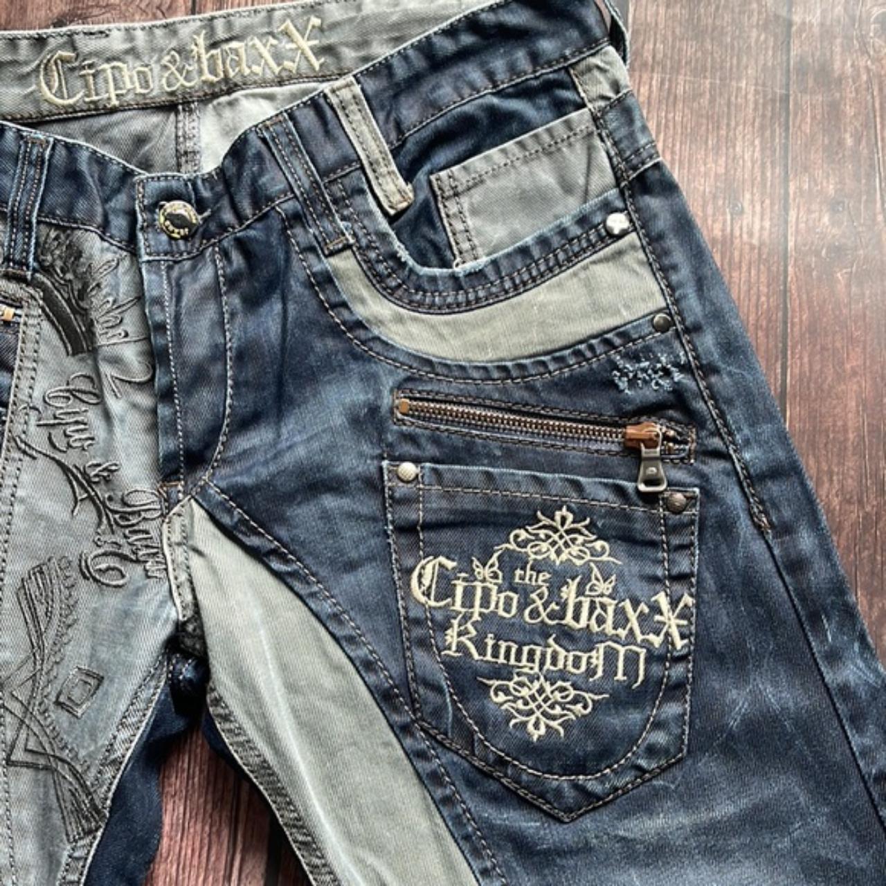 CIPO & BAXX Mens jeans embroidered zip detail / Size... - Depop