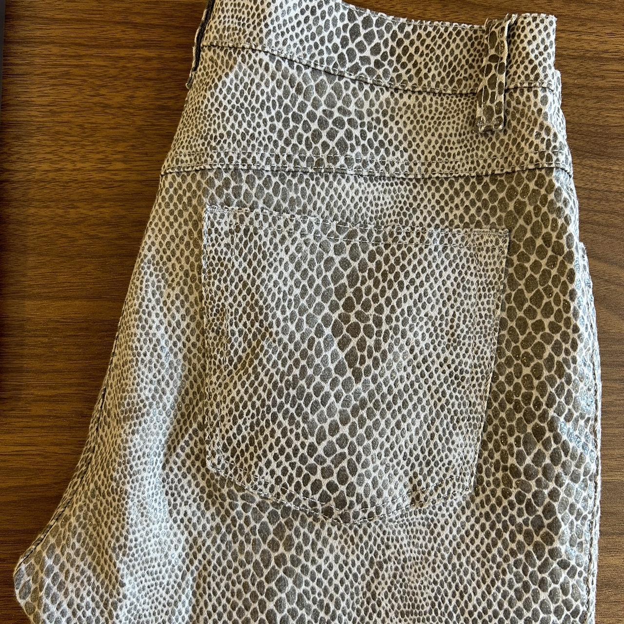 Vintage REVOLT! snake pattern jeans. Gray,... - Depop