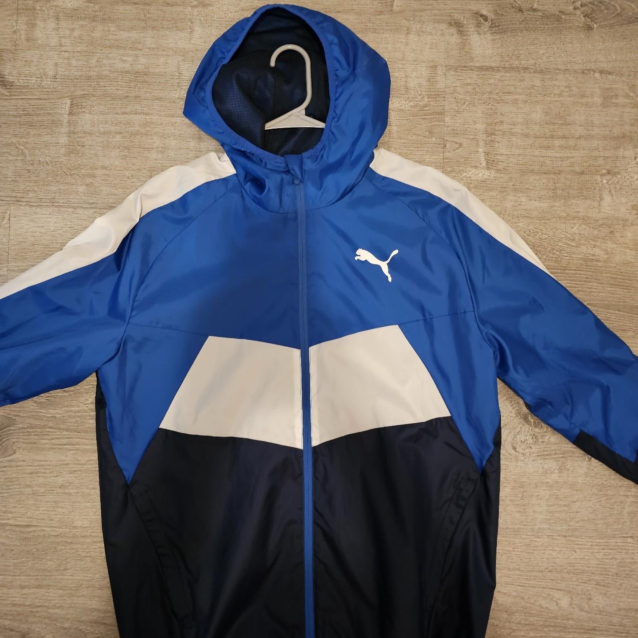 Puma rain jacket, size medium worn twice - Depop