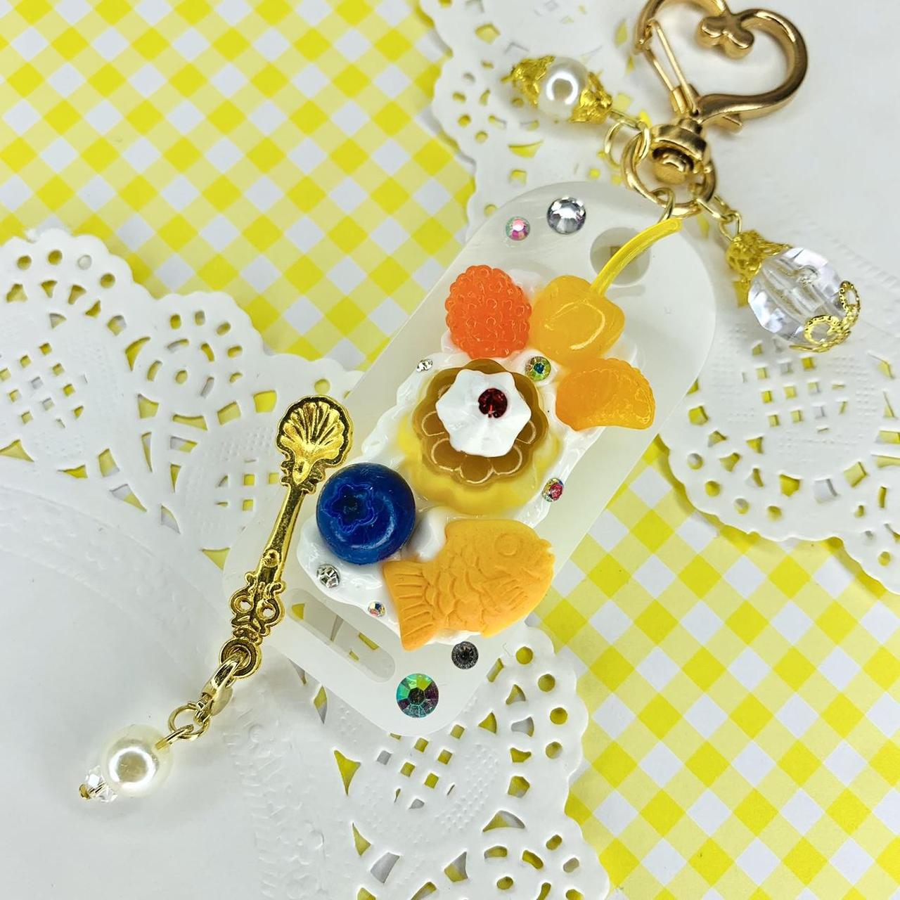 Purin custard fruit dish keychain... - Depop