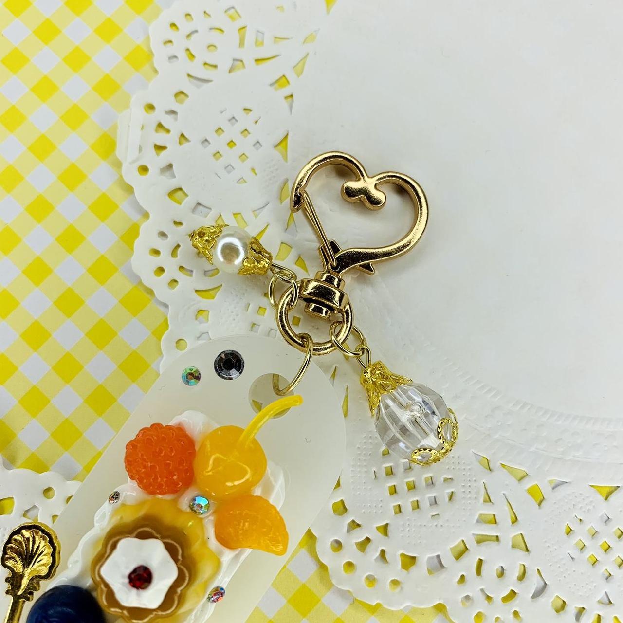 Purin custard fruit dish keychain... - Depop