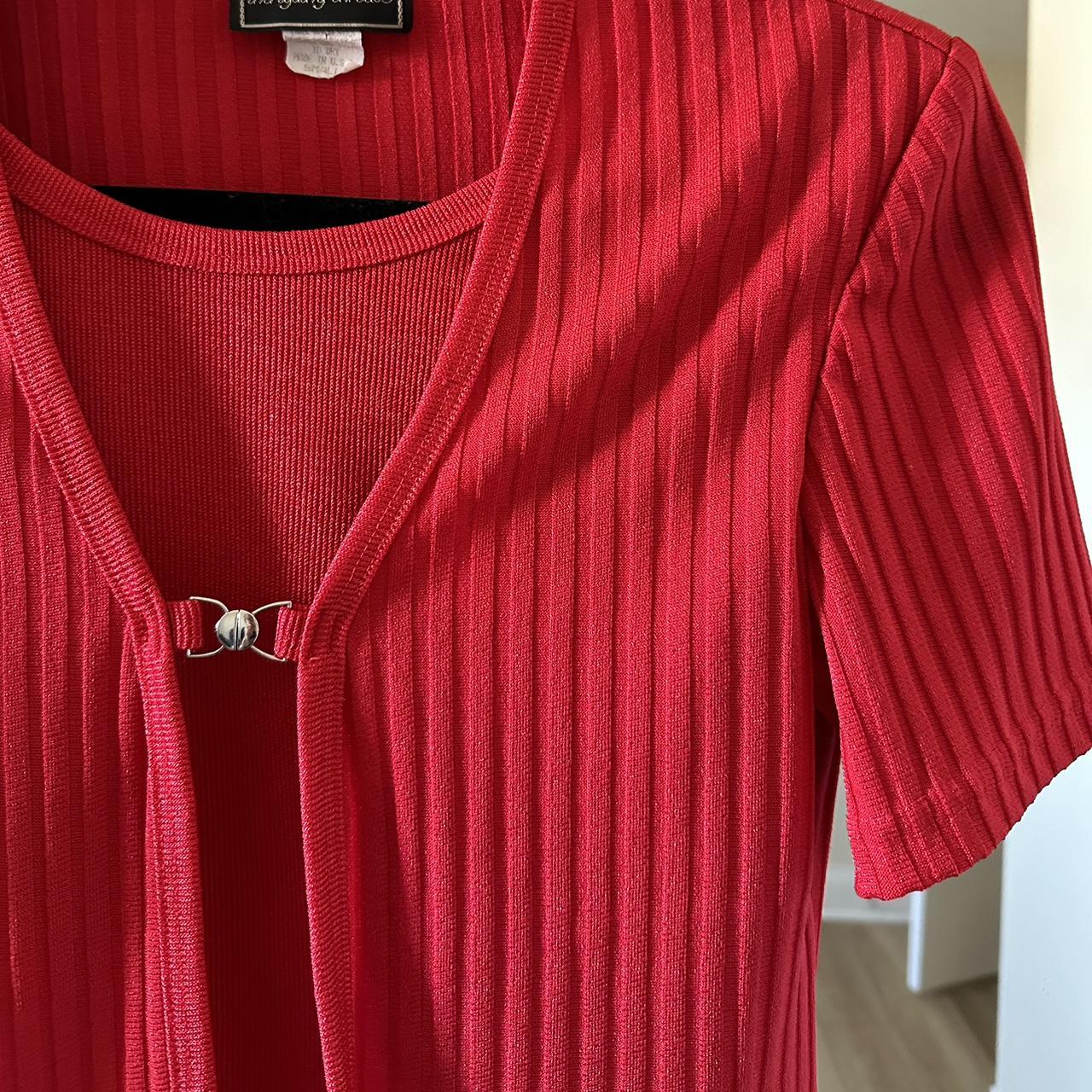 Vintage red top ️ w/ clasp closure Depop payments... | Depop