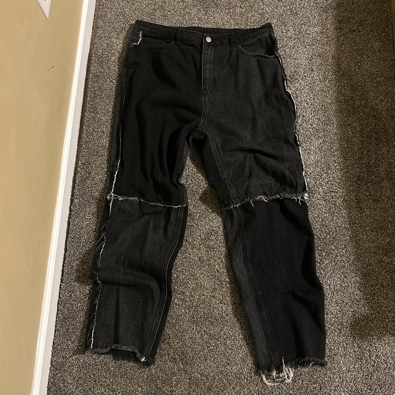 Shein pattern distress pants🐸 Fits like a large - Depop