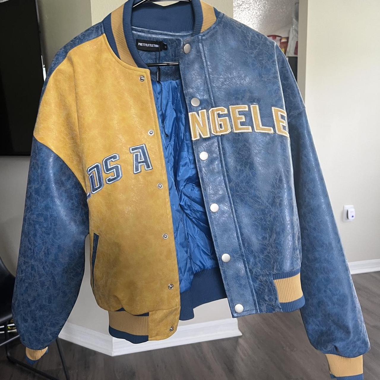 Women's Yellow and Blue Jacket | Depop