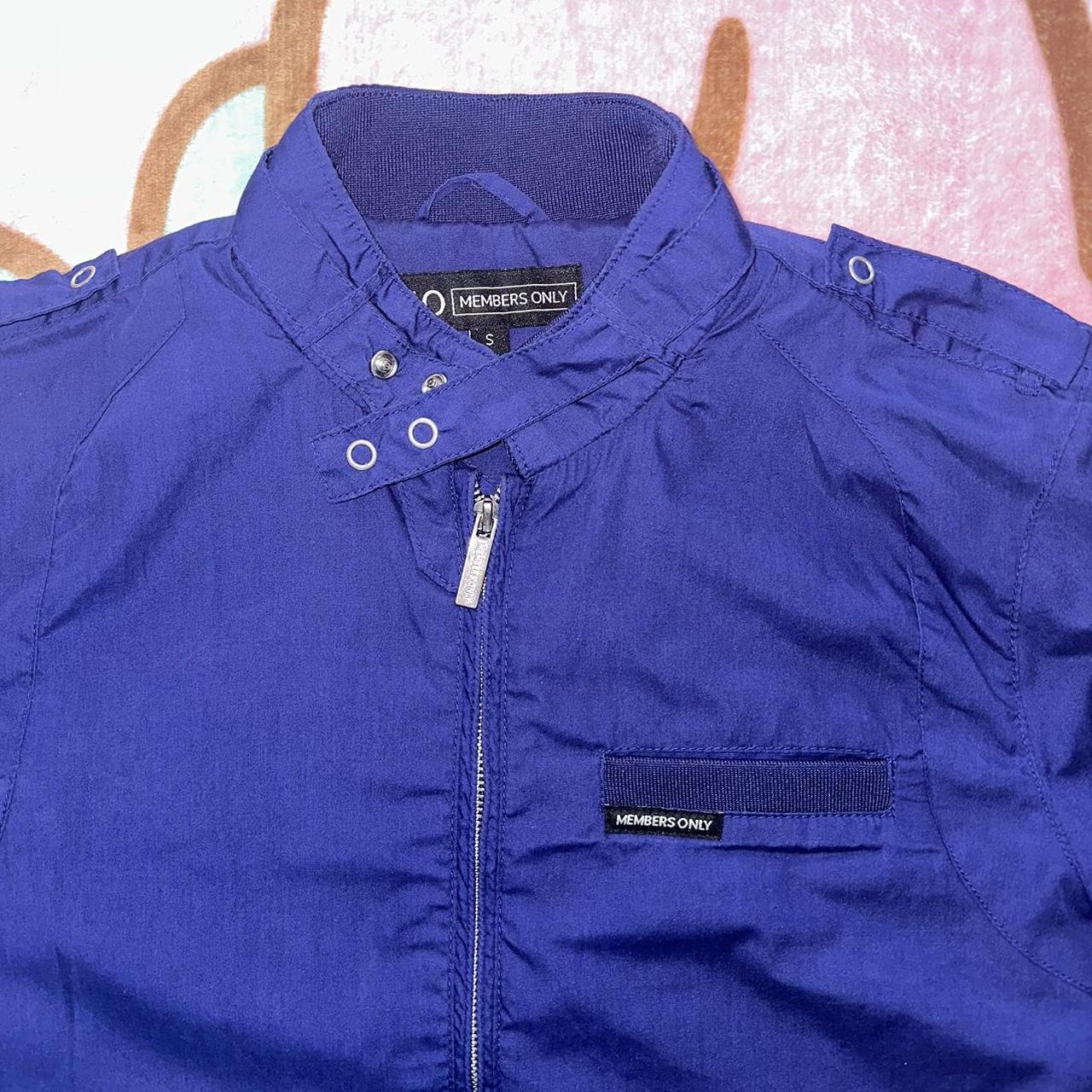 Dark Blue Members Only jacket. Size: S... - Depop