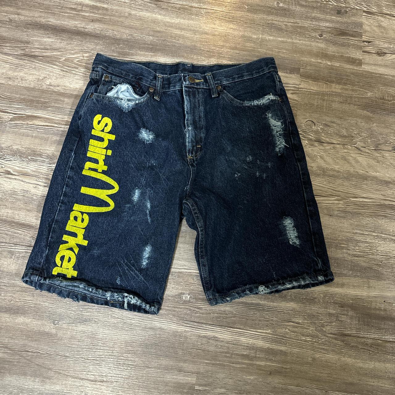 distressed custom jorts - Depop