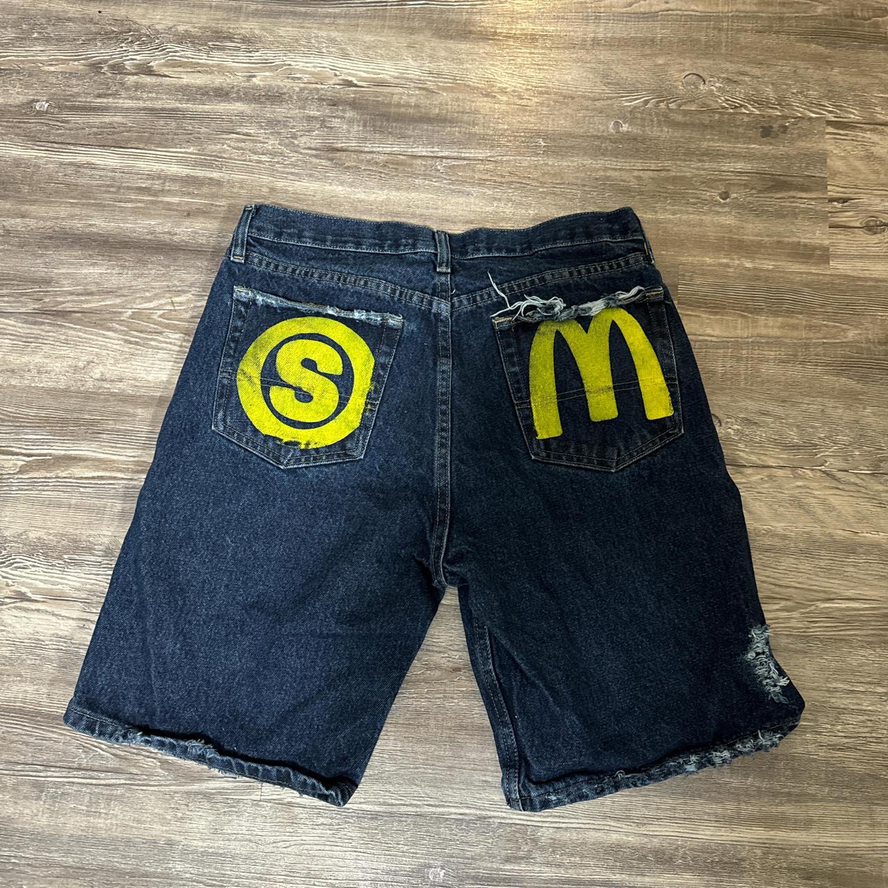 distressed custom jorts - Depop