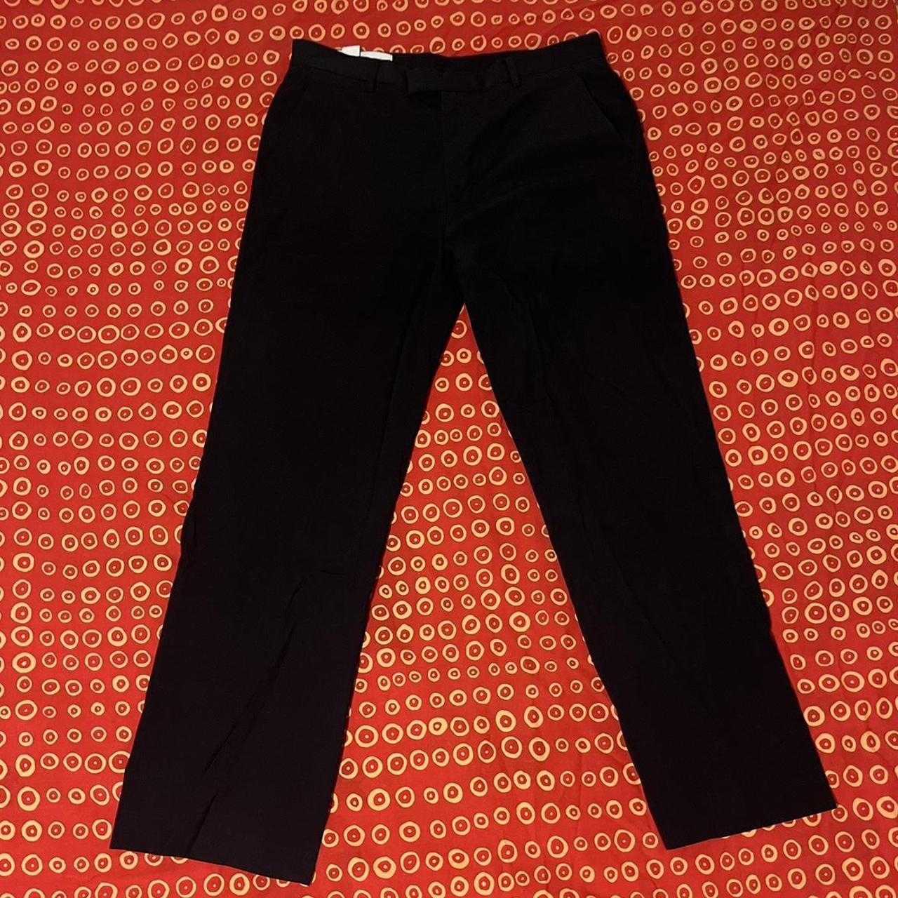 Cool black Perry Ellis dress pants. 34 x 32, fits... - Depop